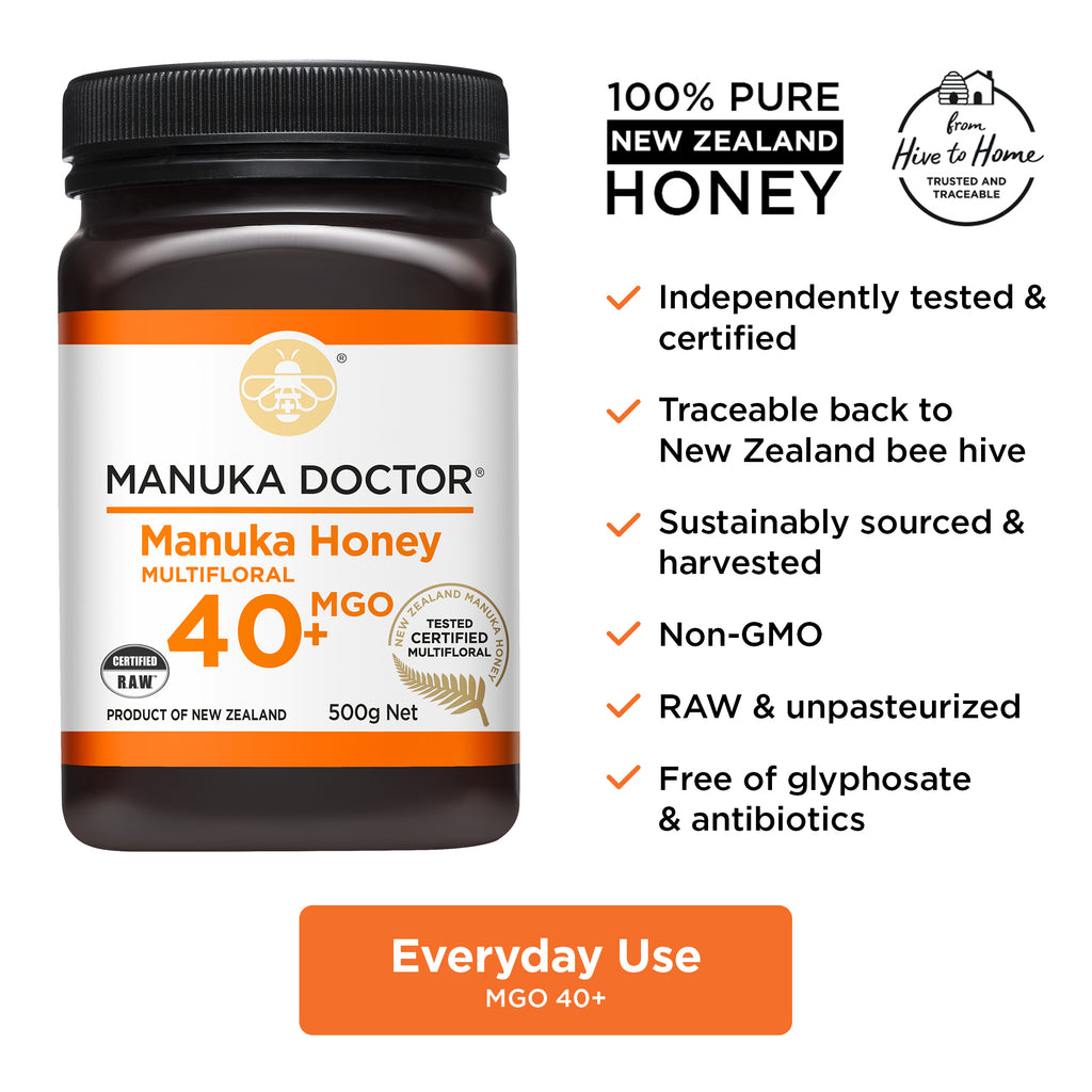 MGO 40+ Multifloral Mānuka Honey 500g - Manuka Doctor Australia